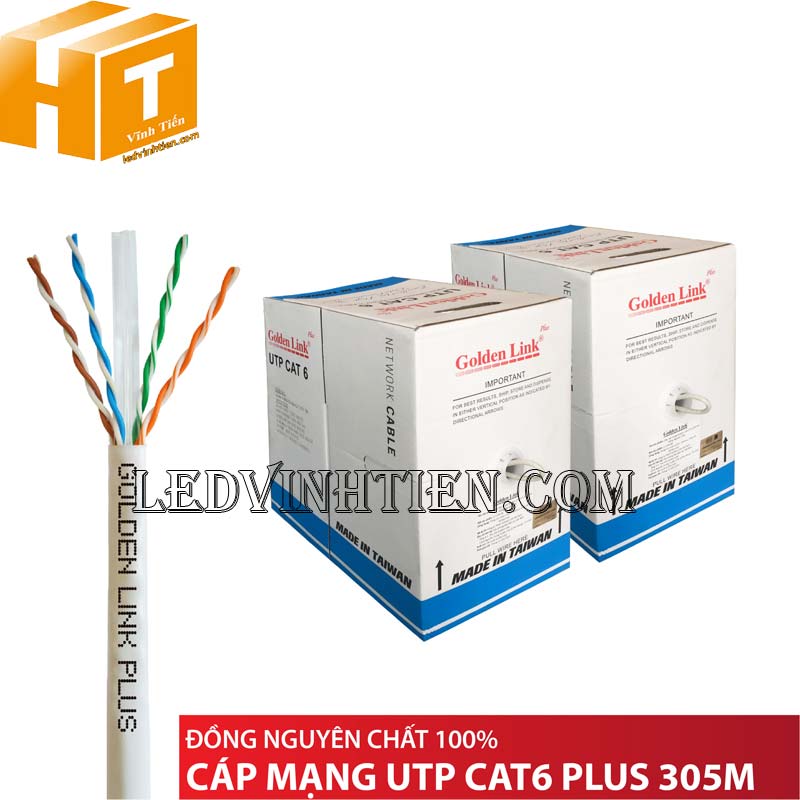 Cáp mạng Golden Link PLUS CAT.6 UTP (305 mét) chính hãng | Vĩnh Tiến